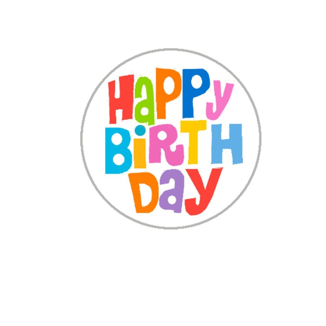 Happy Birthday Envelope Seals - 1.2" Happy Birthday Stickers -48 ...