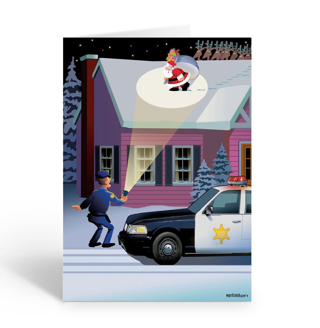 Stonehouse Collection | Funny Police Officer Christmas Card | Humorous ...