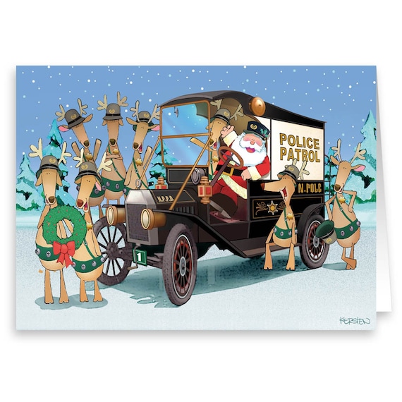 Funny Police Christmas Cartoons