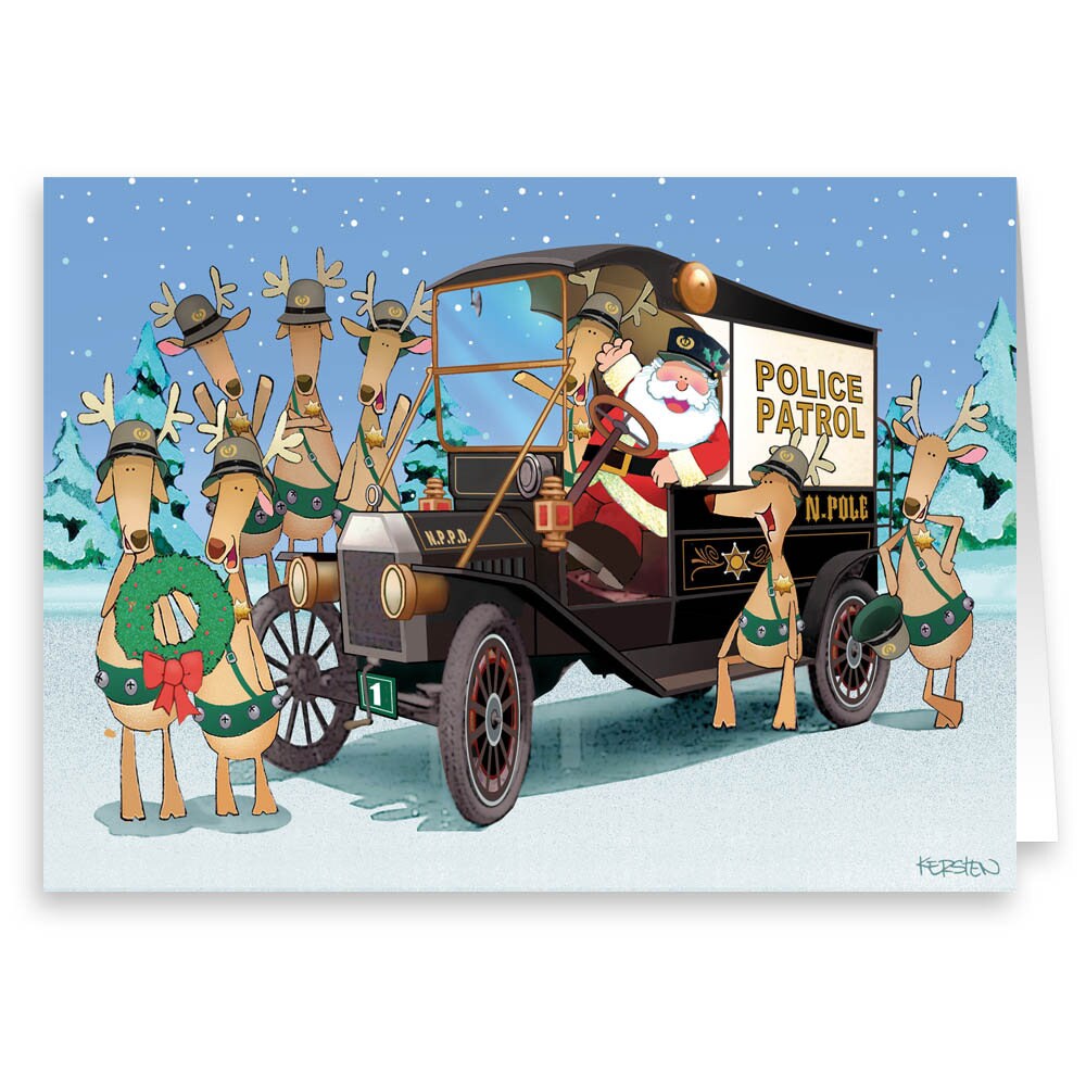 Old Fashion Police Theme Christmas Card 18 Cards & Envelopes 50048b - Etsy