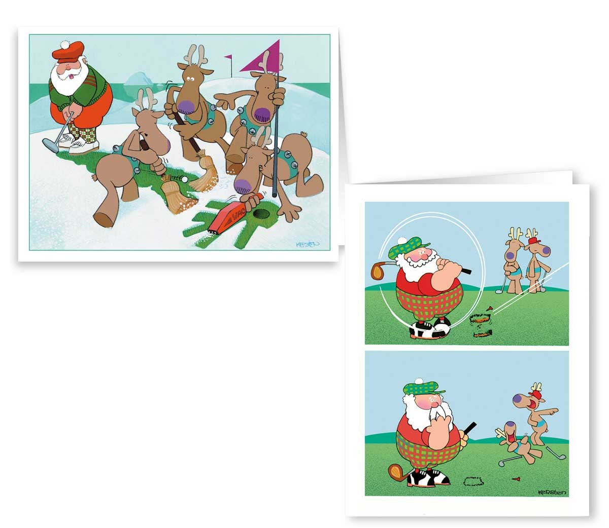 Golf Christmas Card Variety Pack 24 Golfing Holidays Cards & | Etsy