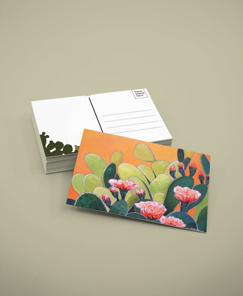 Cactus Bloom Postcards 4 X 6 Western Desert Postcards 40 - Etsy