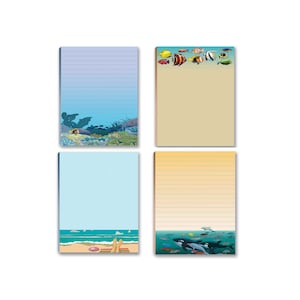 Beach & Ocean Theme Pads - 4 Assorted Note Pads - 609 - Etsy