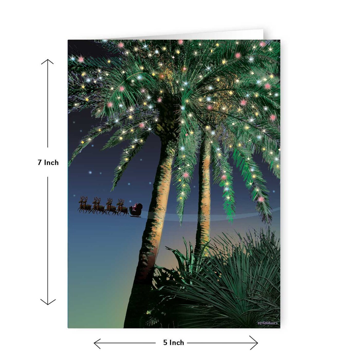 Holiday Palm Tree 18 Beach Christmas Cards 30083 | Etsy
