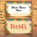 Fiesta Celebration Place Cards 25 Guest Seating Name Cards Party Table ...