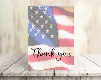 Veteran Thank You Card, Military Card, Patriotic Card, Veteran, Veteran ...