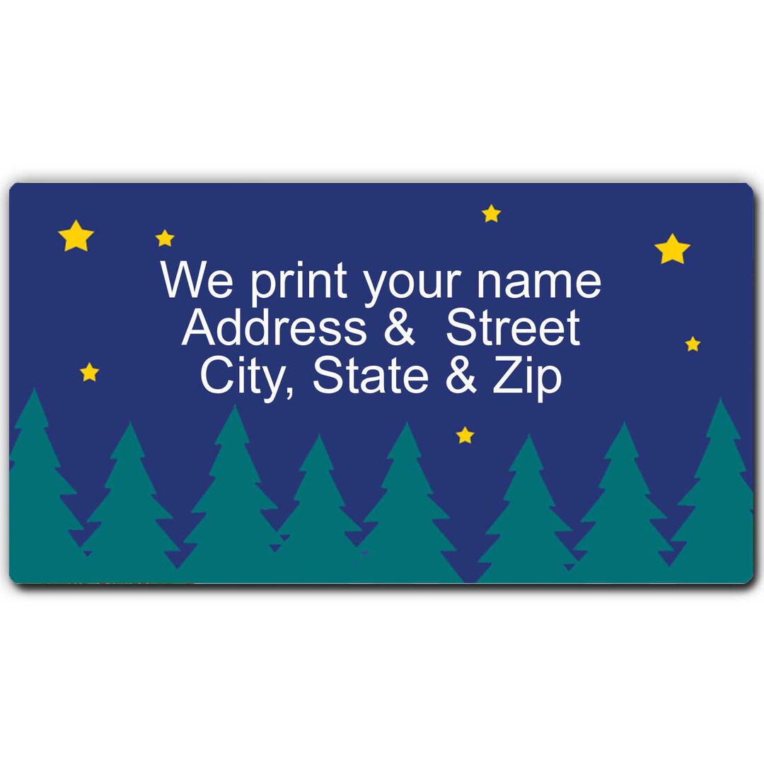 Evergreen Return Custom Address Labels - Forest Themed - Personalized ...