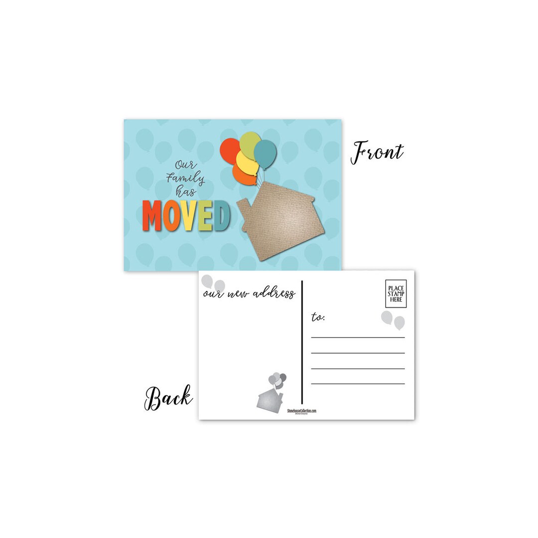 New Home - Set of 50 Moving Announcement Postcards - 4 X 6 Moving ...