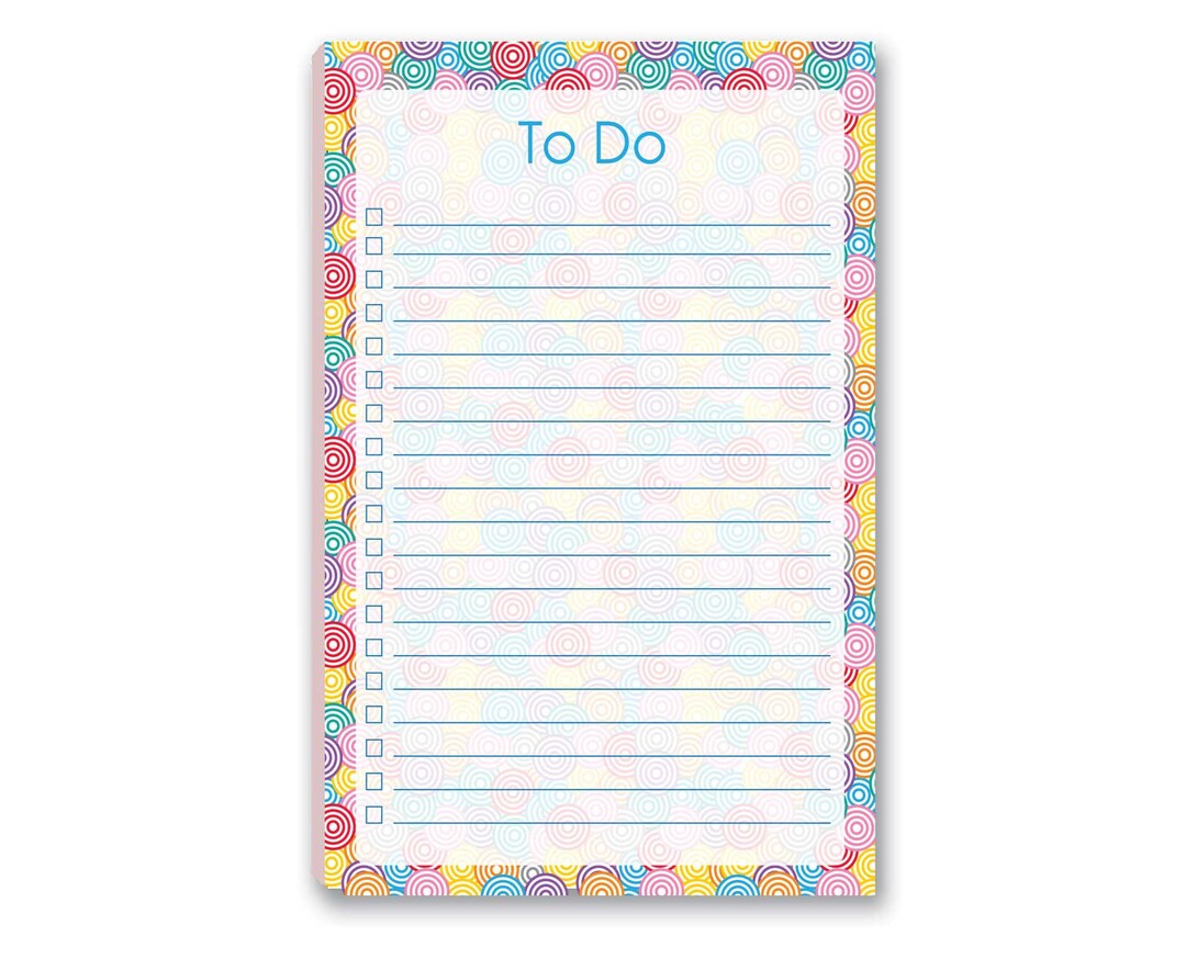 Colorful Border to Do List Magnetic Notepad - 8.5" X 5.5" - Notepads ...
