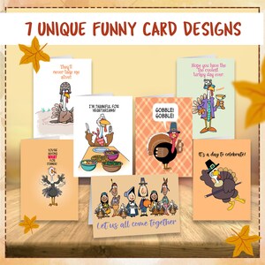 Thanksgiving Card Variety Pack - 14 Funny Thanksgiving Cards ...