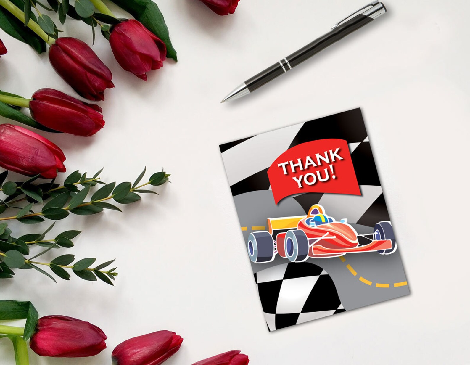 Race Car Thank You Note Card 18 Boxed Cards & Envelopes - Etsy