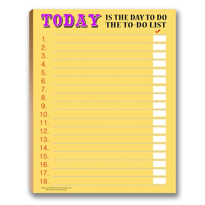 Funny To Do Lists Note Pad Assorted Pack 4 To Do Check List - Etsy Italia
