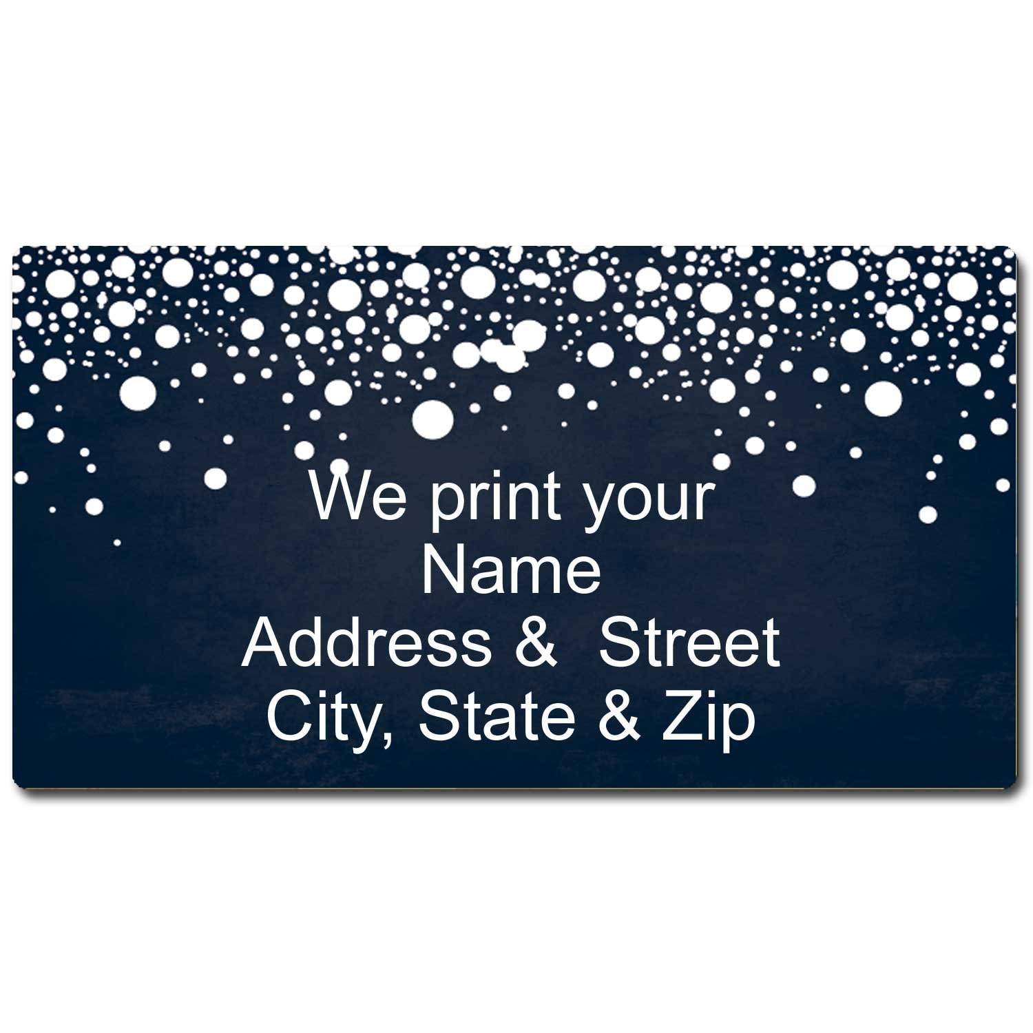 White Dots and Black Formal Label Customized Return Address | Etsy