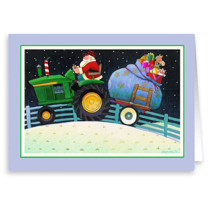 Assorted Country and Farm Christmas Card 24 Cards & | Etsy