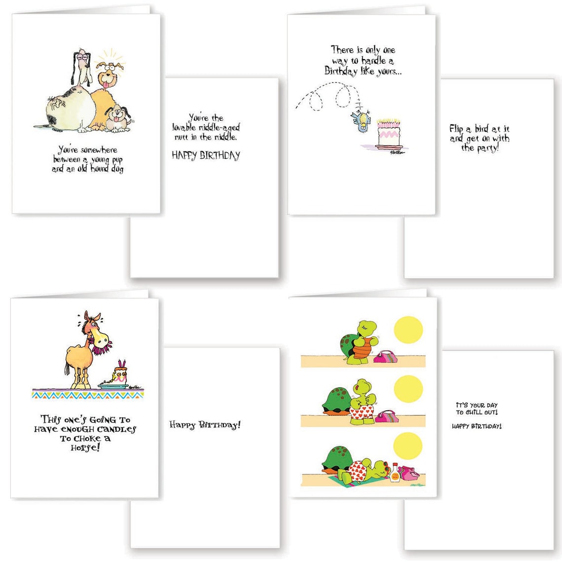 Assorted Funny Birthday Card Pack 18 Boxed Funny Cards & - Etsy