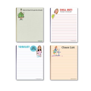 Funny Notepad Assorted Pack - 4 Funny Notepads - Make a Great Small ...