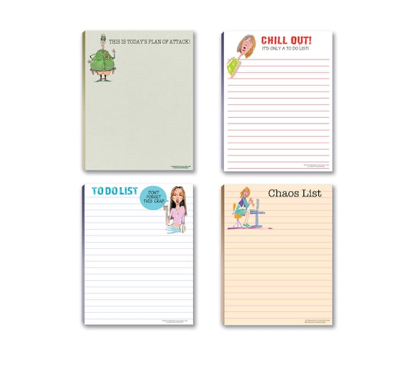 Funny Notepad Assorted Pack 4 Funny Notepads Make a Great | Etsy