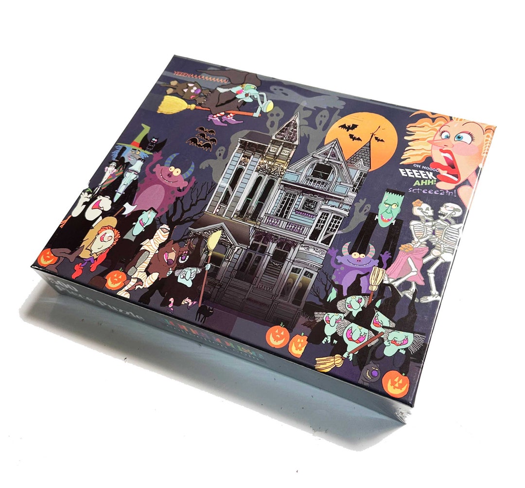 Halloween 500 Piece Puzzle - Kids & Adult Halloween Puzzle - Jigsaw ...