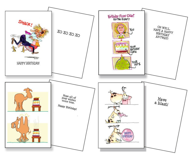 Funny Birthday Card Assorted Pack of 24 Cards & 25 Envelopes | Etsy