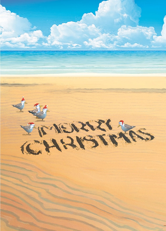 Merry Christmas Beach Cards