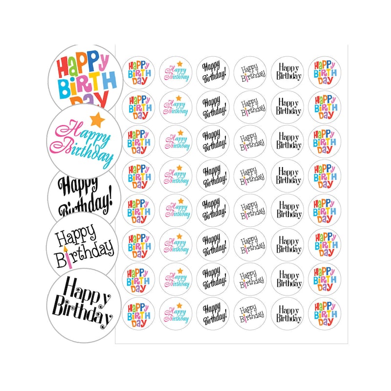 Happy Birthday Sticker - Etsy