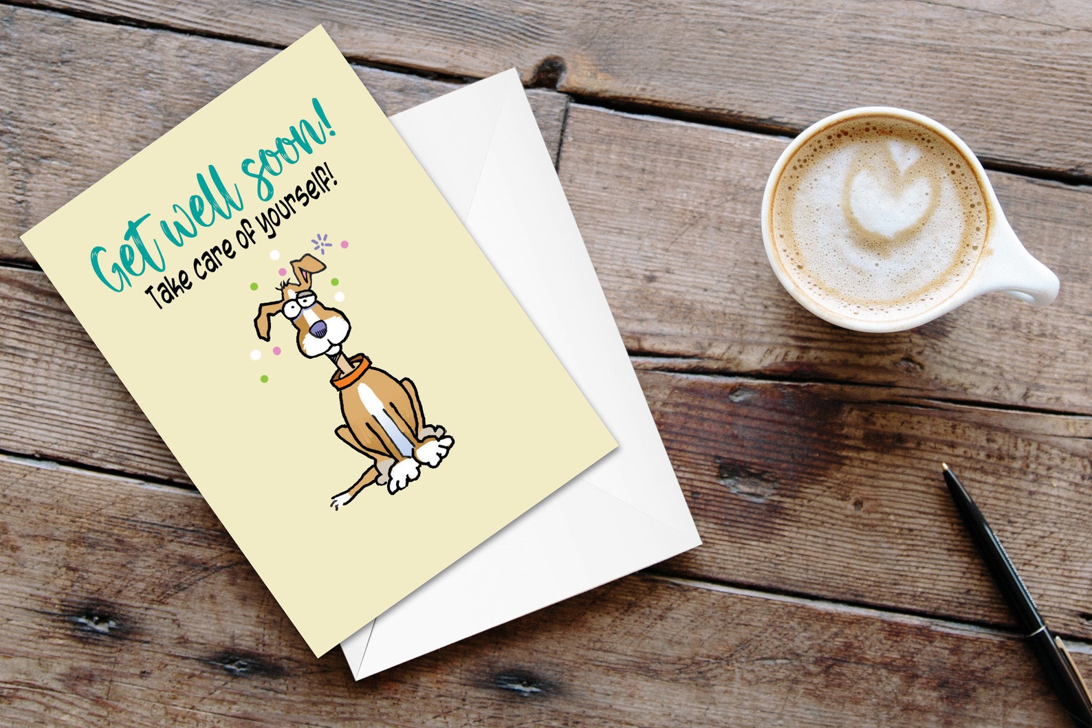Funny Get Well Card Assortment Full Color Front & Inside | Etsy
