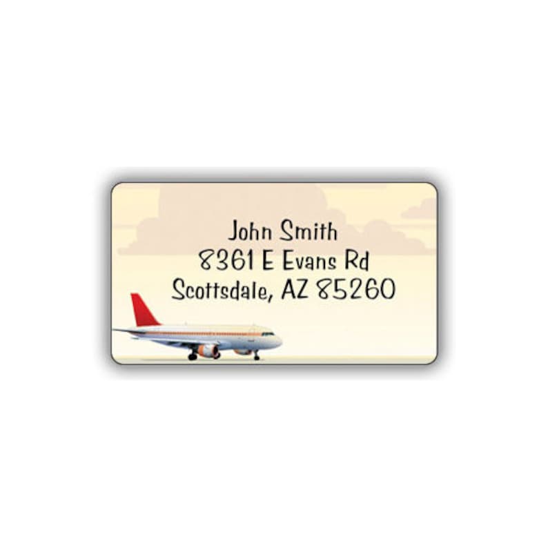 Airplane Custom Return Address Label aviation Themed - Etsy