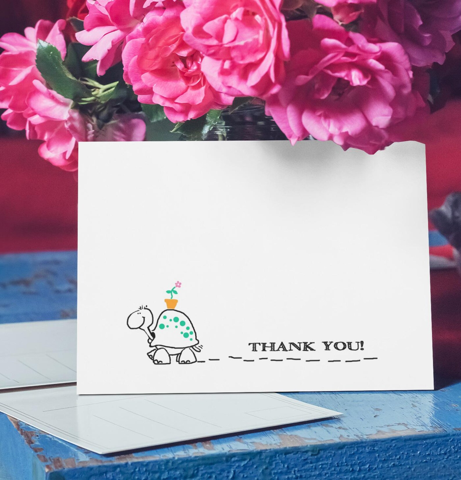 Adorable Turtle Thank You Note Cards - 10 Cards With Envelopes - 4.25 X ...