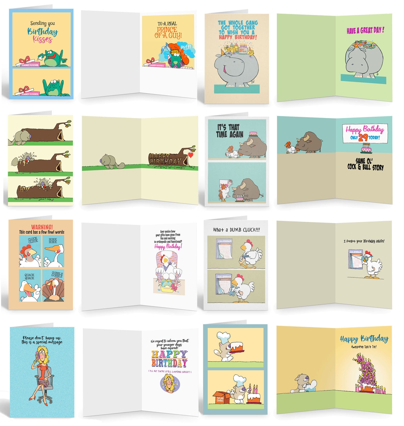Funny Birthday Card Assorted Humorous of 25 Cards & Envelopes - Full ...