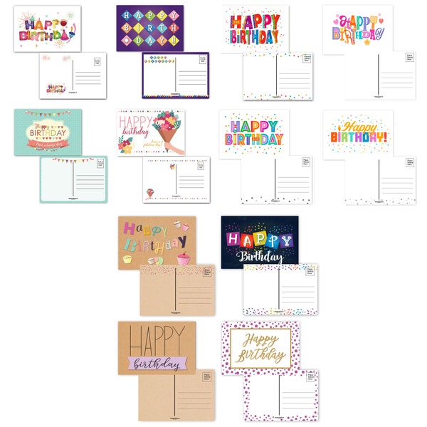 Birthday Postcard - Etsy