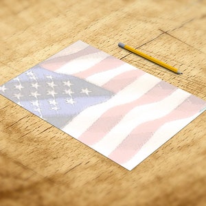 Patriotic Flag Stationery - American Flag Letterhead -8.5 X 11 Inches ...