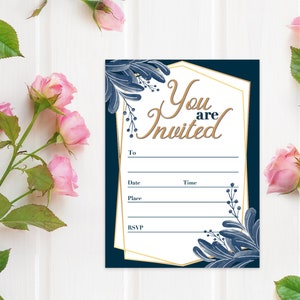 Fill-in Party Invitation - 25 Invitations & Envelopes - You Are Invited ...