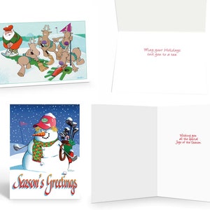 Golf Christmas Card Variety Pack - 24 Golfing Holidays Cards ...