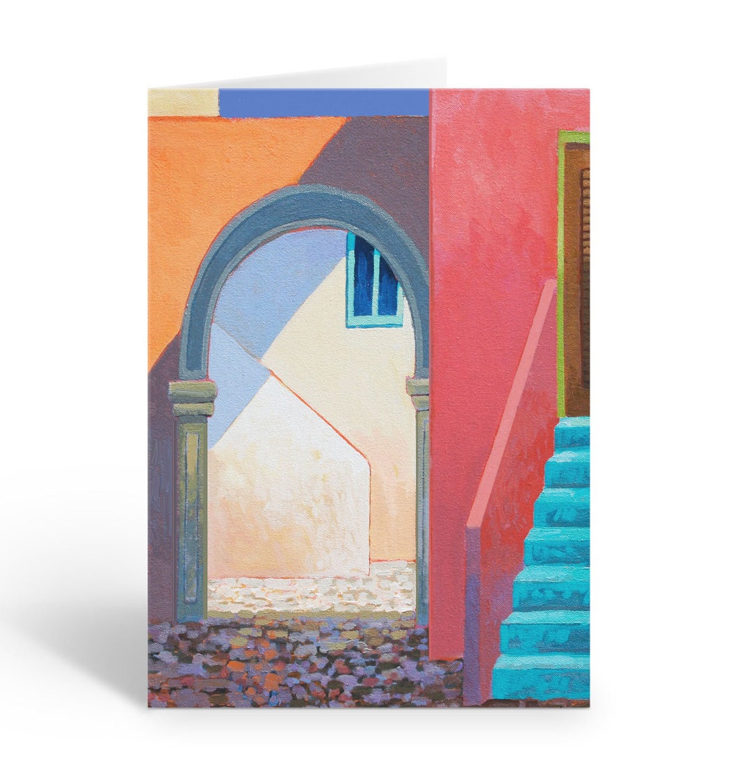Colorful Mexican Themed Arched Entrance Note Cards - 10 Boxed Cards ...