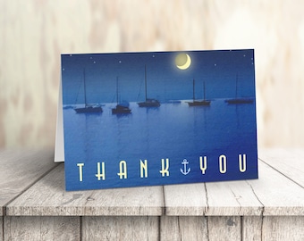 Thank You Cards Nautical - Etsy
