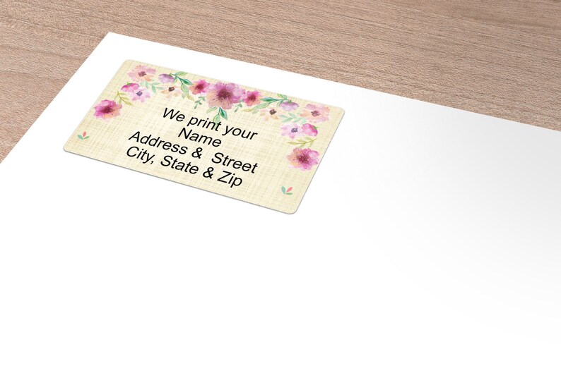 Floral Custom Address Label Personalized Address Label | Etsy