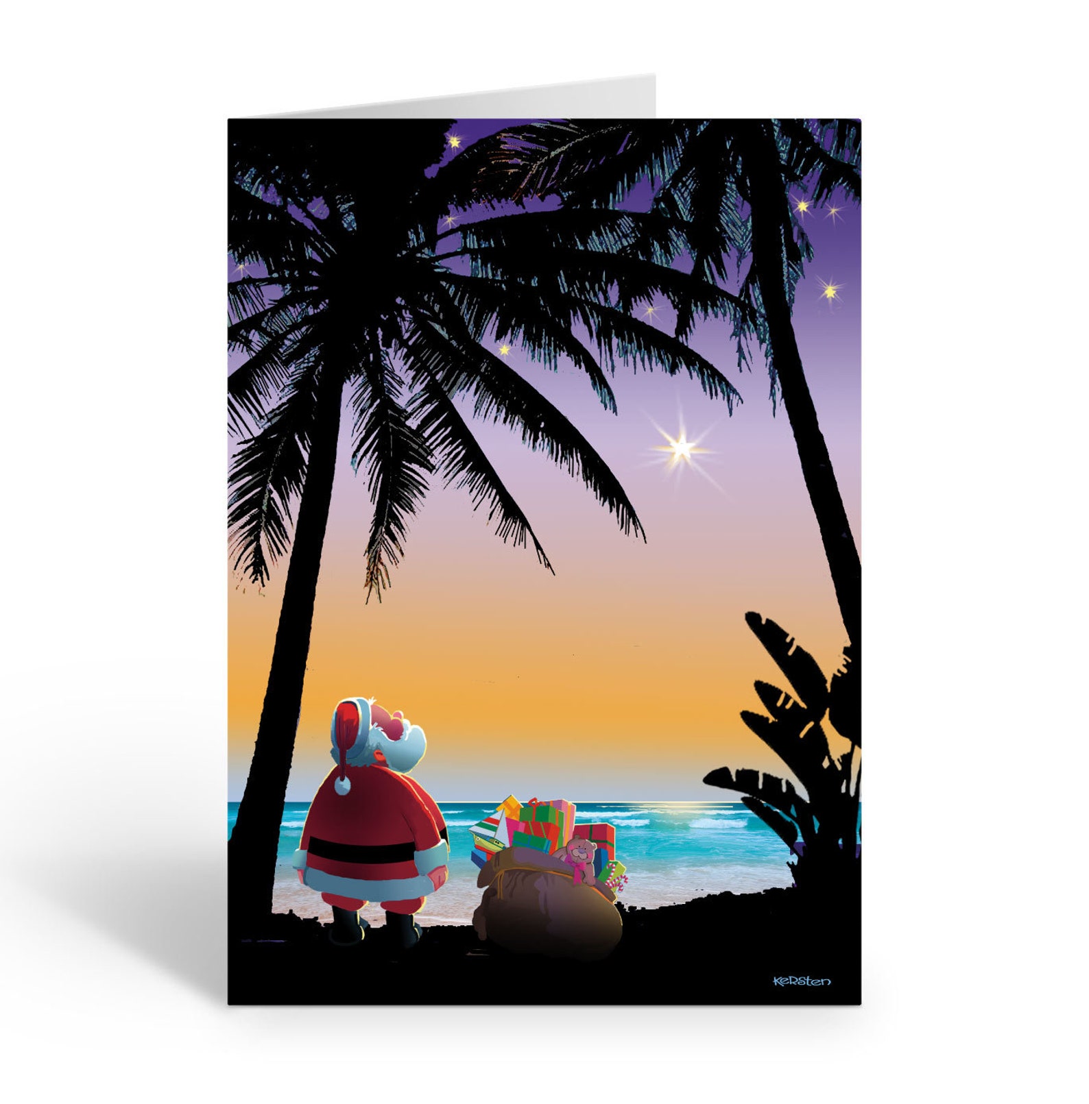 Beach Christmas Card Variety Pack 18 Assorted Tropical Cards | Etsy