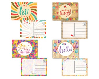 Assorted Happy Birthday Postcards 4 X 6 Birthday Postcard | Etsy