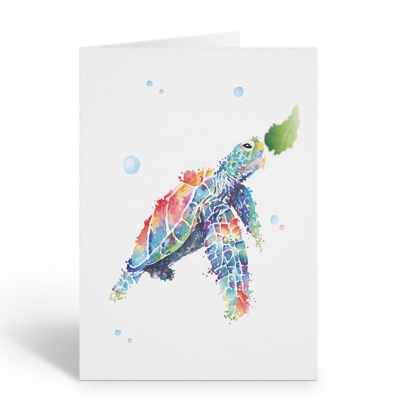 Watercolor Marine Life Note Cards - Ocean Creature Art, Set of 10 - Etsy