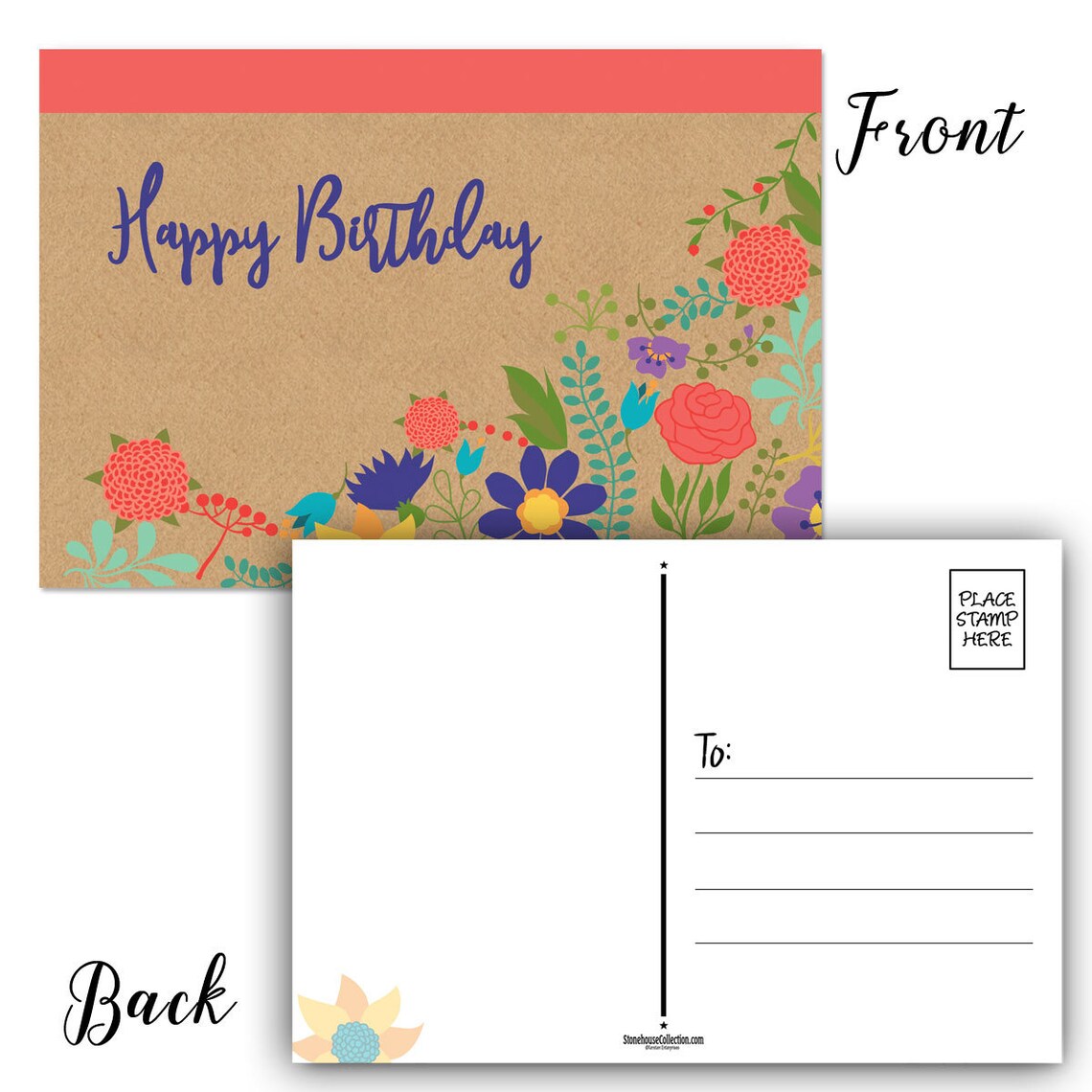 Assorted Set of 40 Happy Birthday Postcards 4 X 6 Birthday - Etsy