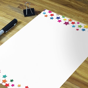 Stars Stationery Star Border Letterhead 8.5 X 11 Inches 60 Paper Sheets ...