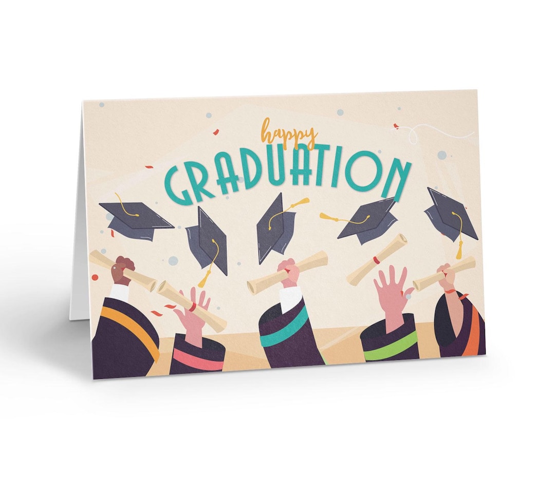 Graduation Cards - Happy Graduation - Single Card With Envelope - 5x7 ...