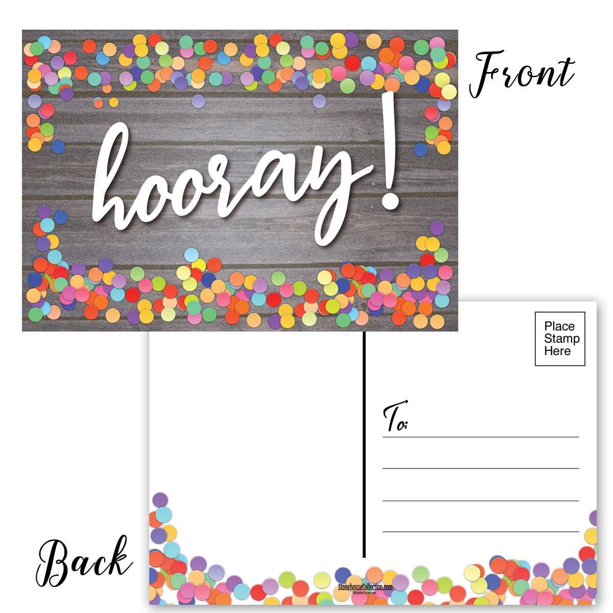 Congratulation Postcards Assorted Set of 40 - Full Color Both Sides - 4 ...
