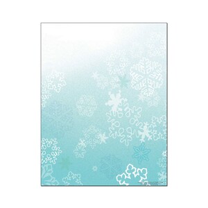 Christmas Holiday Stationery - Winter Snowflakes - 8.5 X 11 Inches - 60 ...
