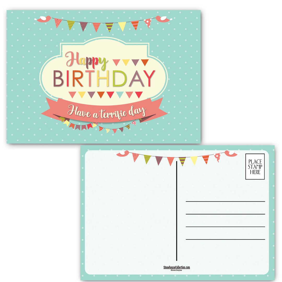 Happy Birthday Postcards - Set of 40 Birthday Postcards - 4 X 6 ...