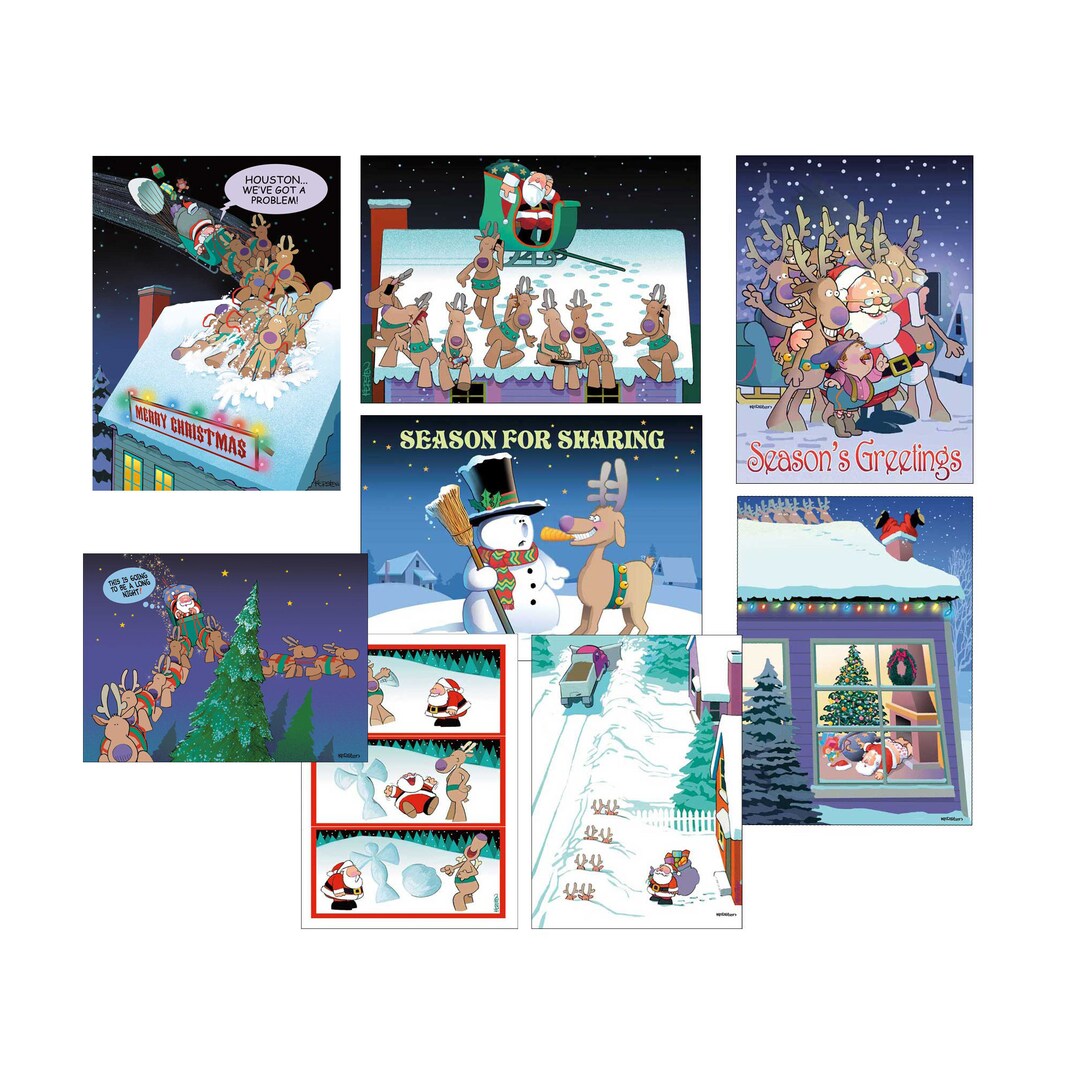 Funny Christmas Card Variety Pack - 24 Boxed Assorted Greeting Cards ...