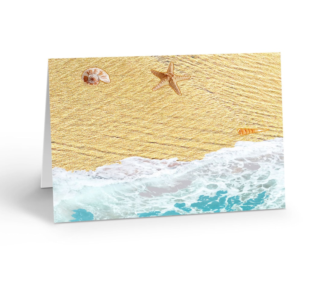 Beach Note Cards - 10 Boxed Notes and Envelopes - Sand & Ocean - 14403 ...