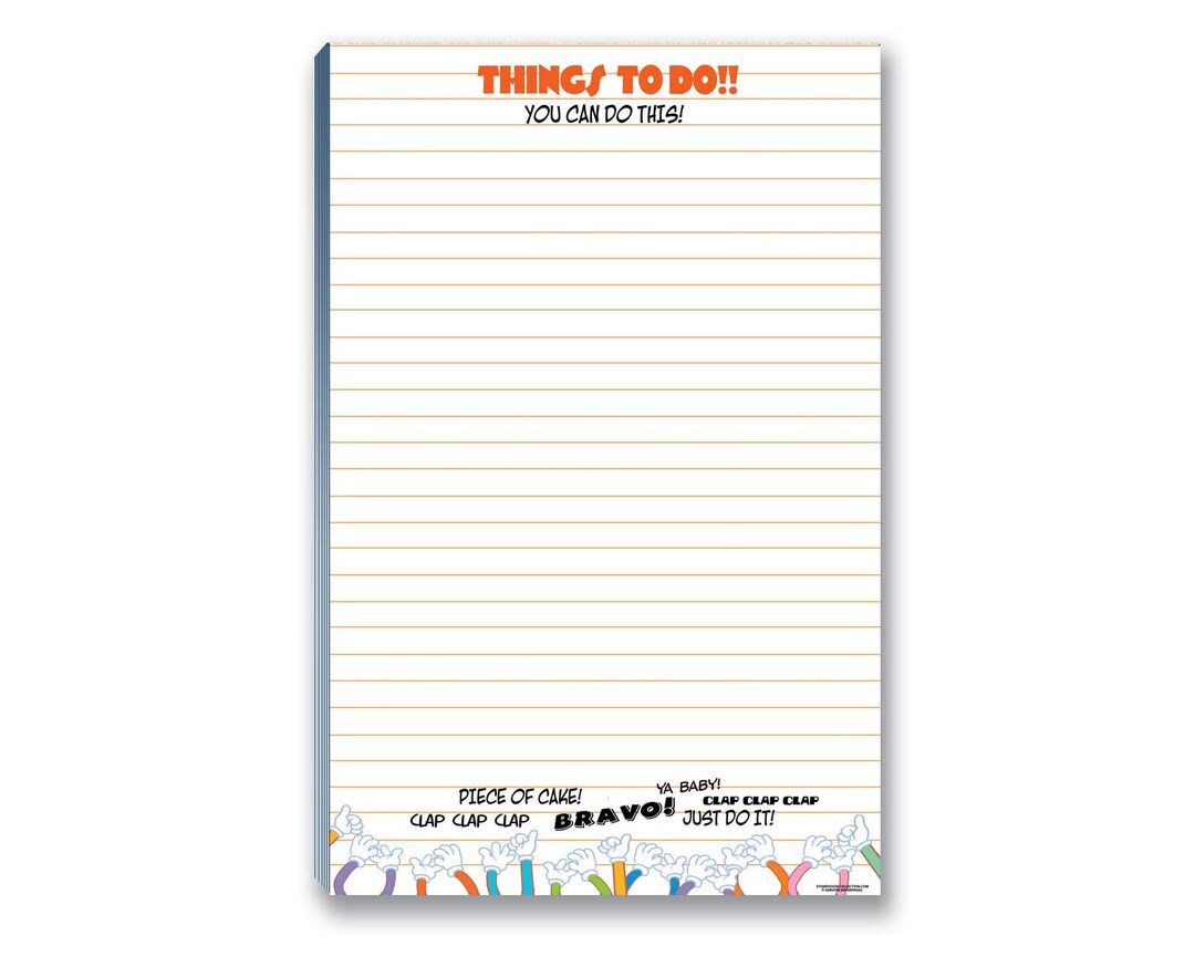 Things to Do List Notepad - 8.5" X 5.5" - Funny Notepads Have 50 Sheets ...