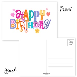 Assorted Happy Birthday Postcards - 4 X 6 Birthday Postcard - Bulk ...