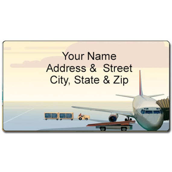 Airplane Custom Return Address Label aviation Themed - Etsy